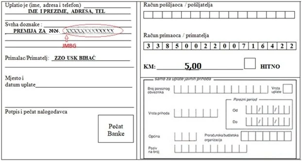 Počele uplate premije zdravstvenog osiguranja u USK za 2026. godinu ...